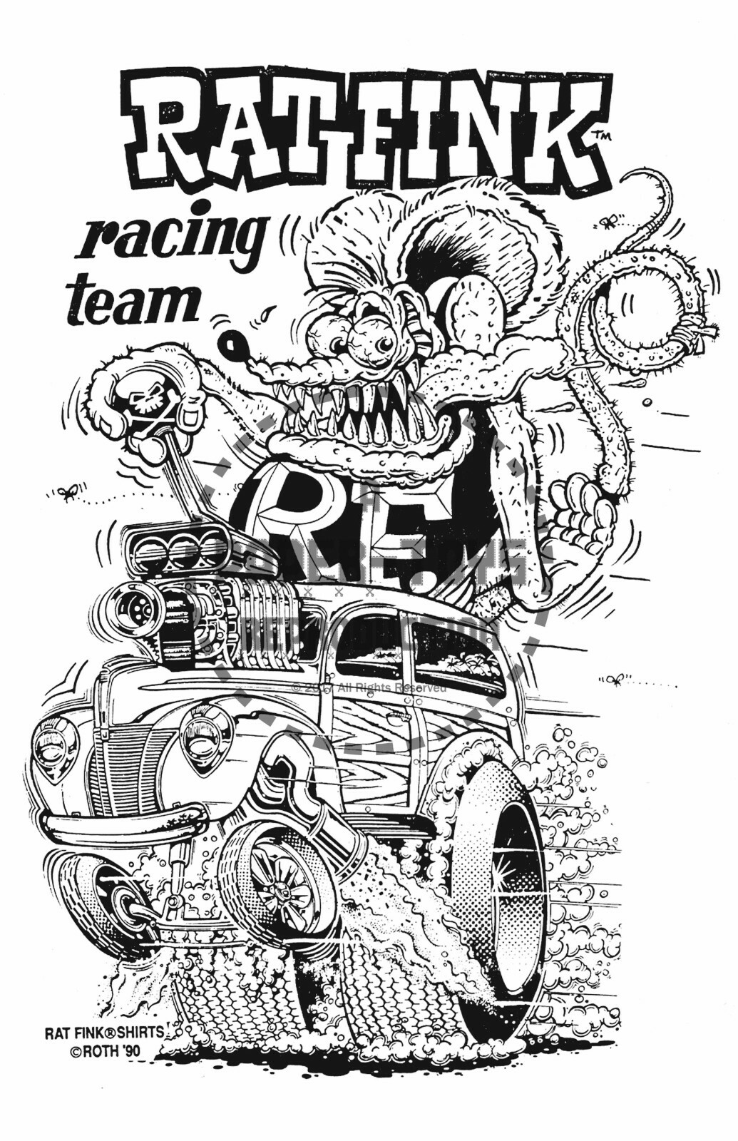 1992 - RAT FINK RACING TEAM - ED "BIG DADDY" ROTH RAT FINK COLORING ...