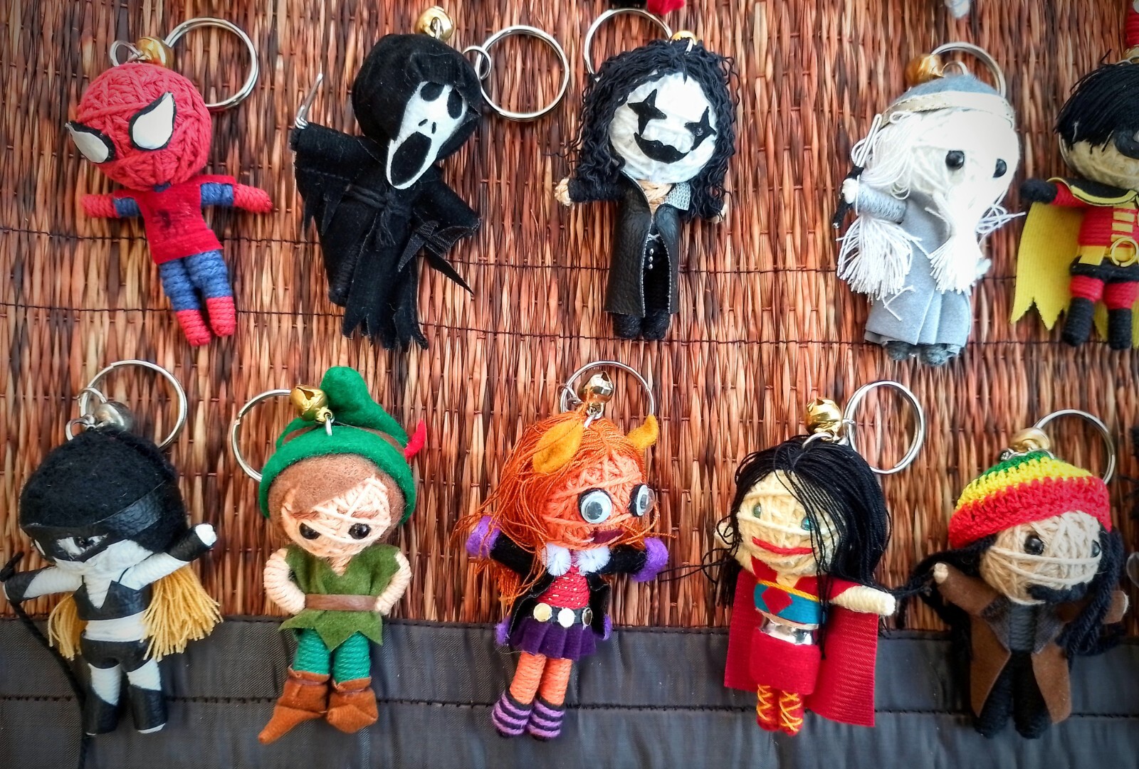 46 items Wholesale String Voodoo Doll Keyring keychain key ring ...