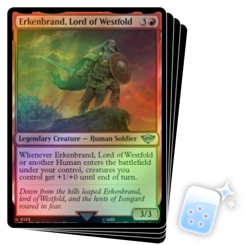 FOIL ERKENBRAND, LORD OF WESTFOLD X4 The Lord Of The Rings Magic MTG ...