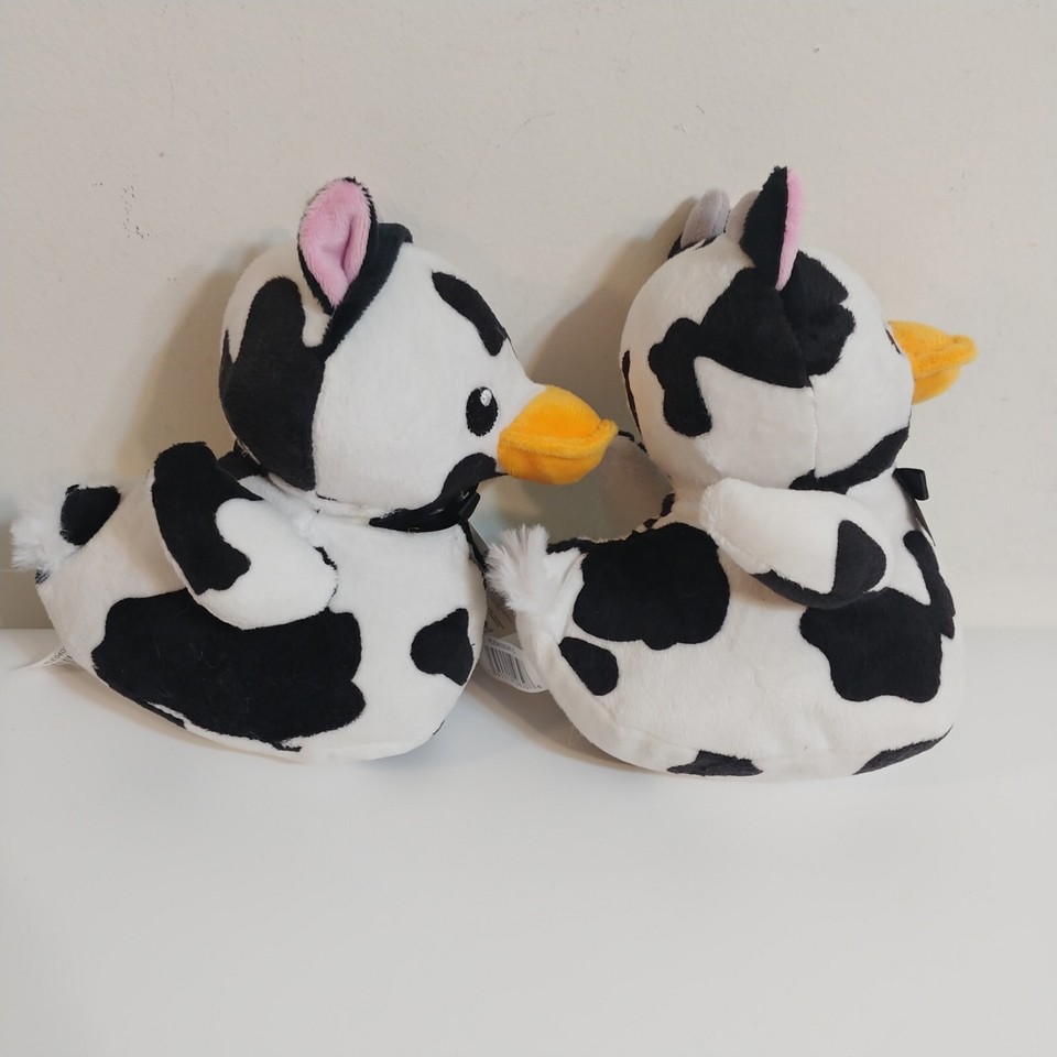 2 Cow Print Rubber Ducky Duck Plush NEW 2024 Easter Way To Celebrate 7 ...