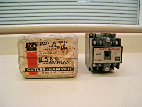 Cutler Hammer D26MR80A Ser.A2 Control Relay Type M 600V 8NO 0NC 120V ...