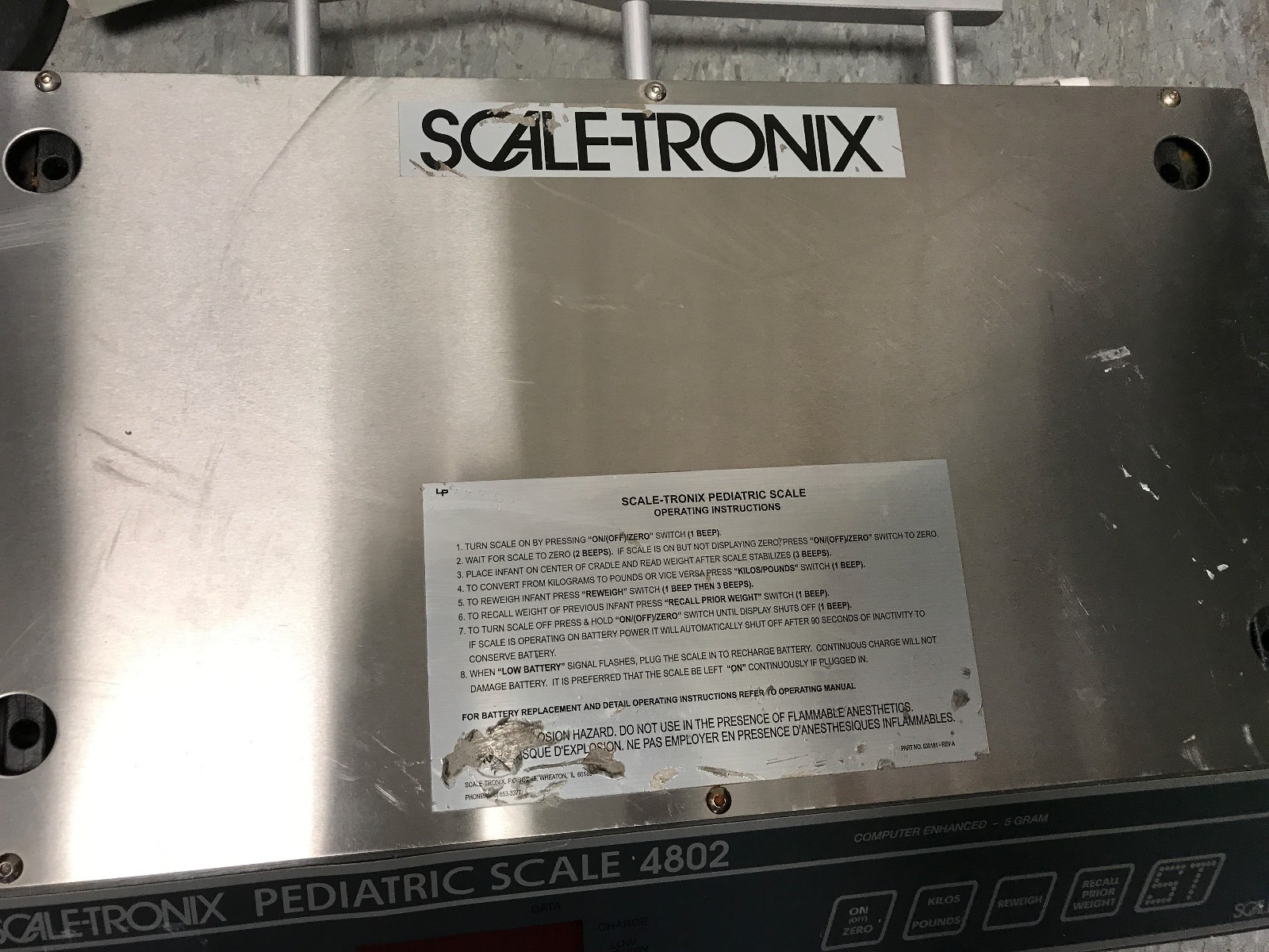 SCALE-TRONIX PEDIATRIC SCALE 4802 - No Tray Included | eBay