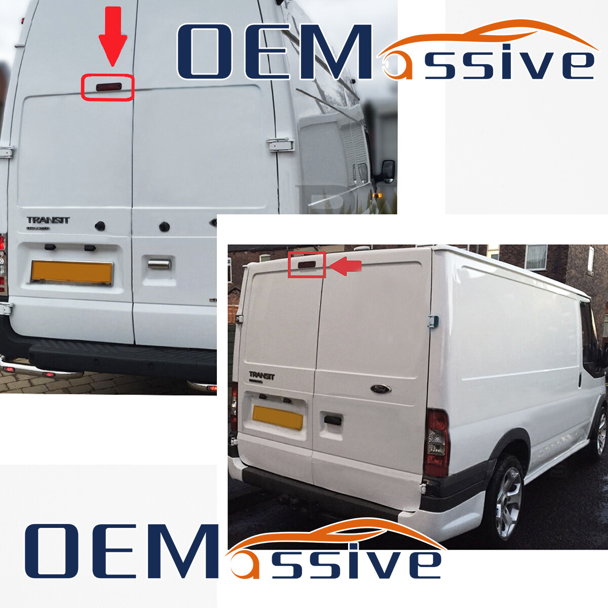 For Ford Transit MK7- LED UPGRADE Rear 3RD Tail Brake Light Stop Lamp ...