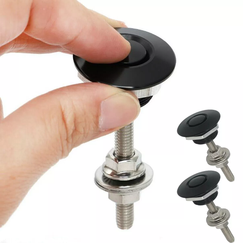 Push Button Quick Release Hood Bonnet Pins Lock Clip Car Bumper Latch ...