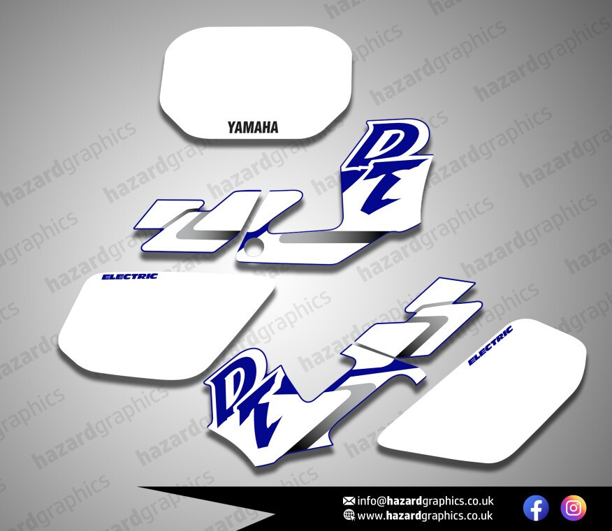 Yamaha DT DTR DT125R Graphics Kit Sticker Decal (1998) Electric Start ...