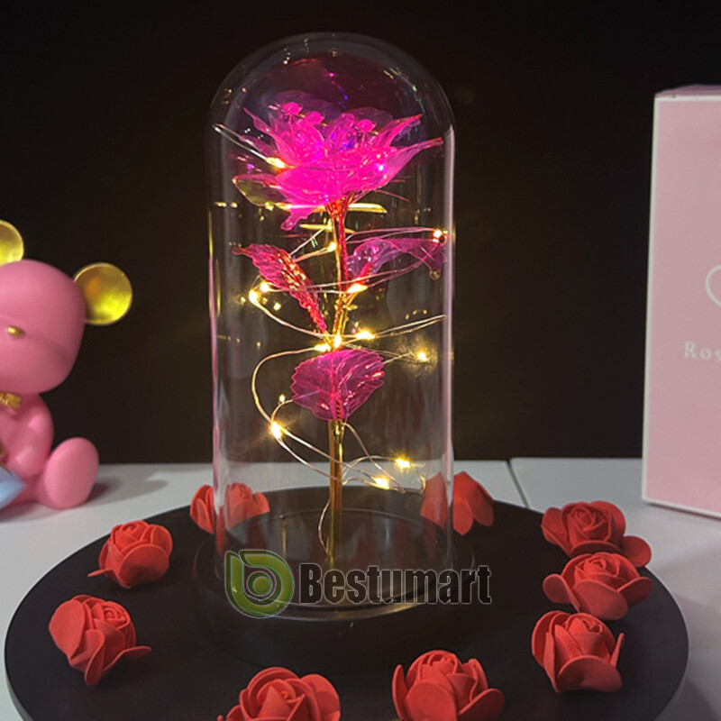 Eternal Rose Flower LED Enchanted Galaxy Rose LED Light Mother's Day ...