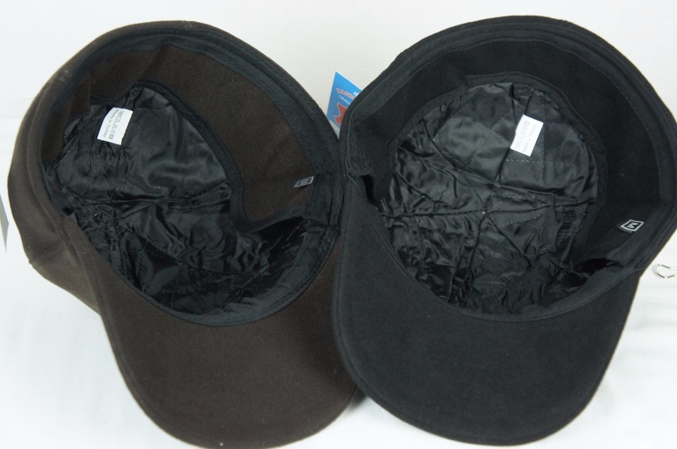 BROWN or BLACK Cashmere like BASEBALL TRUCKER TRAPPER EARFLAP CAP HAT M ...