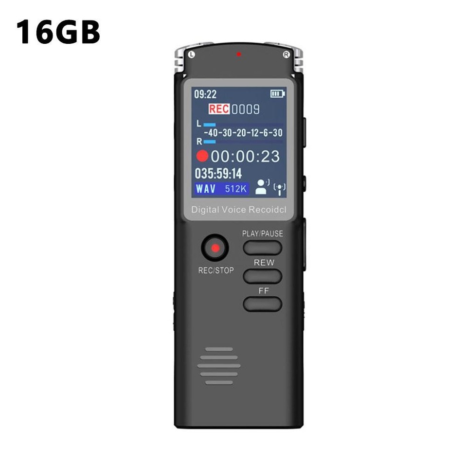 Voice Recorder Digital Dictaphone Audio Recorder Multi-Language Noise ...
