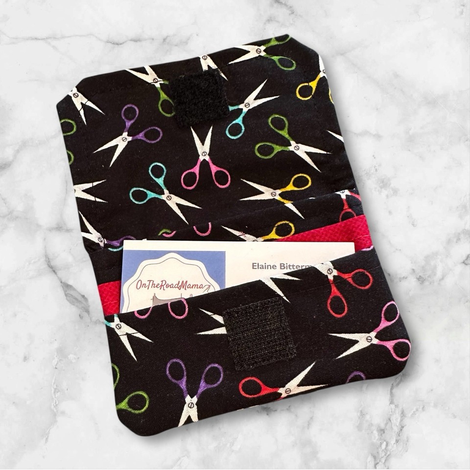 Sewing Scissors Card Holder Wallet, Multi-Color Gift New Handmade | eBay