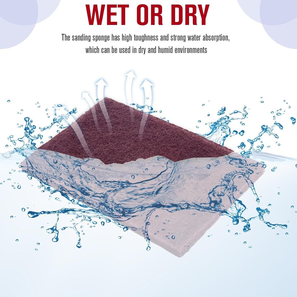 6" x 9" Maroon General Purpose FINE Scuff Pads 25 Pack Automotive ...