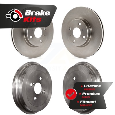 Front Rear Brake Rotors Drums Kit For 2012-2018 Toyota Yaris Disc rear ...