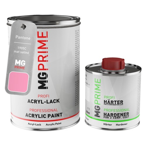 Pantone 1905C Red mat satiné peinture acrylique 1,5L durcisseur y.c ...