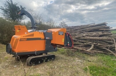 Forst TR8 tracked woodchipper & operator | eBay UK
