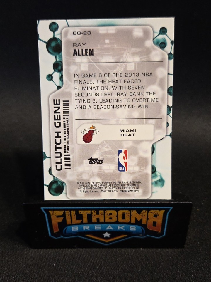 2025 Topps Chrome Basketball Clutch Genes Ray Allen CG-23 | eBay UK