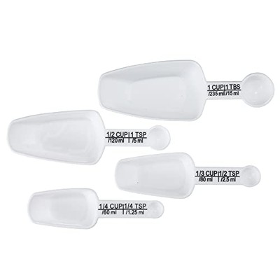 Chef Craft Select Plastic Measuring Scoop, 1/4 tsp, 1/2 tsp, 1 tsp, 1 ...