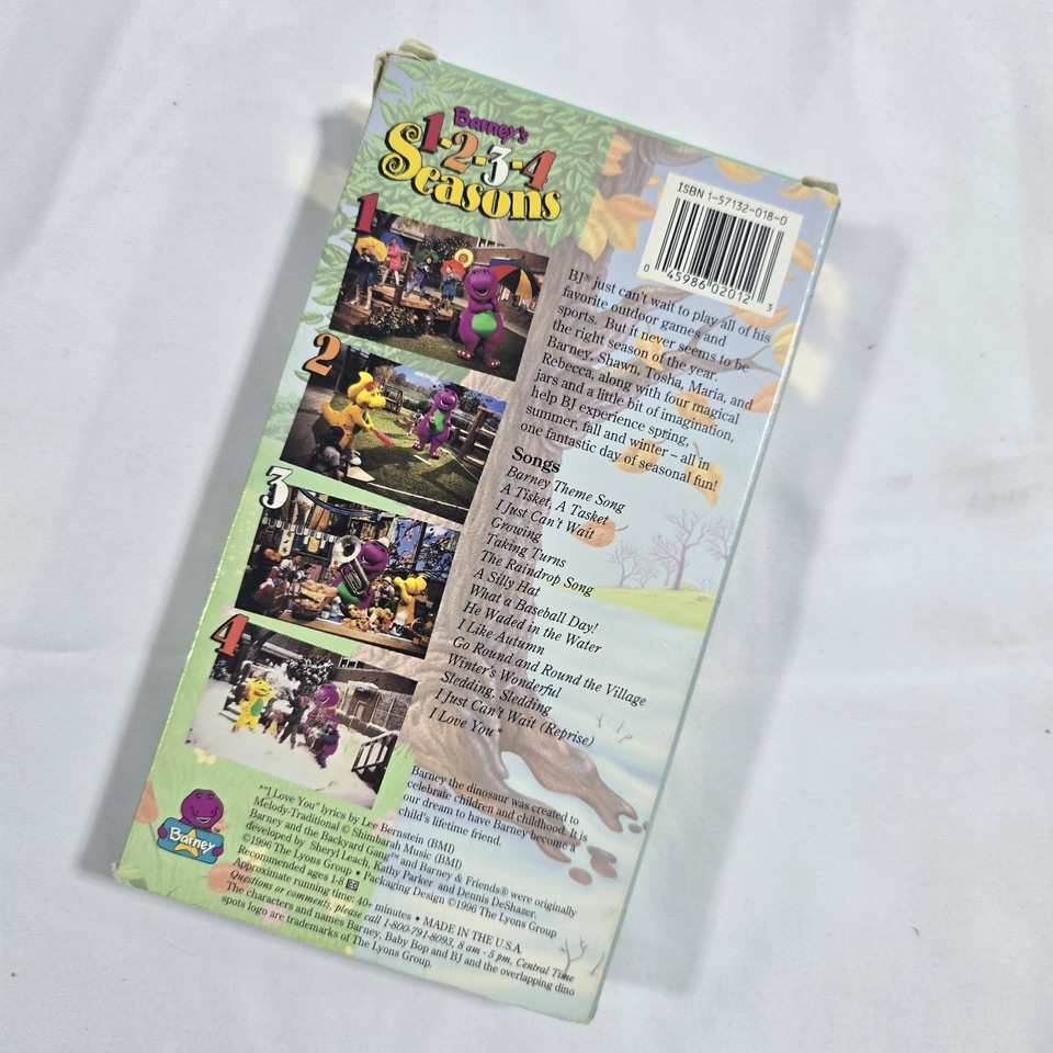 Barney - Barneys 1-2-3-4 Seasons (VHS, 1996) | eBay