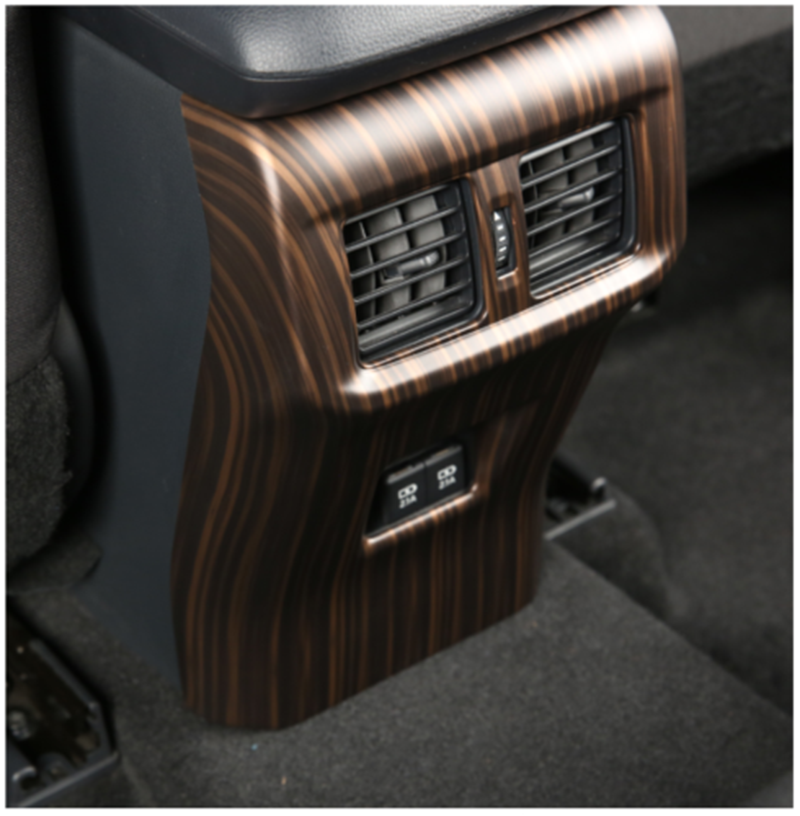 For Toyota RAV4 2019-2023 Wood Grain Rear Air Outlet Anti-Kick Panel ...