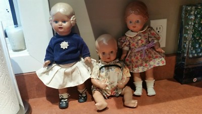 Vintage/Antique Rheinische Gummi Turtle Barbel Celluloid Doll LOT OF 3 ...