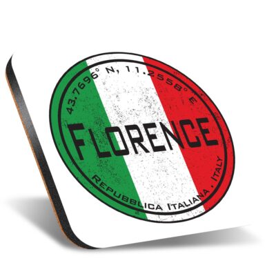 1x Square Coaster 12cm Florence Italy Flag Circle #59195 | eBay UK