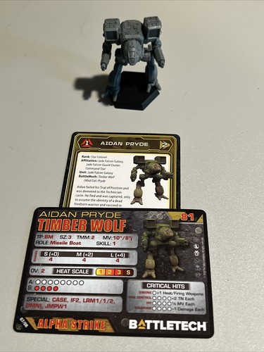 BATTLETECH Legendary Mechwarriors - Aidan Pryde's Timber Wolf | eBay