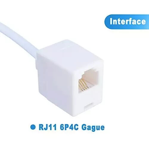 (2 Pack) Ethernet to Phone Line RJ45 Female to RJ11 Male Adapter Cord ...