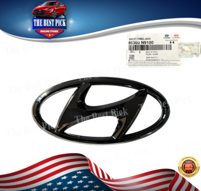 Genuine FR Grille BLACK Emblem Tucson 22-23 Hyundai H Mark Nameplate ...