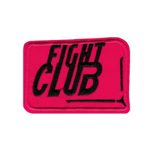 Fight Club Embroidered Iron-On Patch Pink Iconic Logo Design | eBay