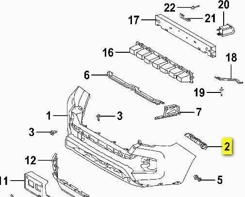 New Front Bumper Retainer Support Bracket | Grelly USA