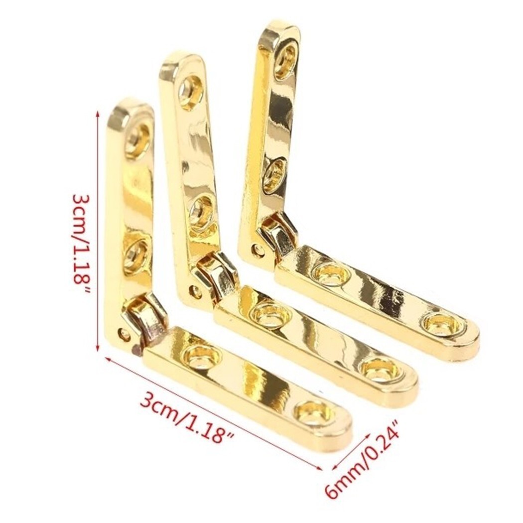 10Pcs/Bag Hinges 90 Degree For Wooden Box Hardware Jewellery Case ...