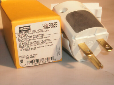 HUBBELL HBL8566E ERGO HOSPITAL GRADE PLUG 250V 6-15P 15A 2P 3W ...