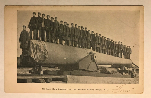 Postcard US Army 16-Inch Gun at Proving Grounds at Fort Hancock Sandy ...