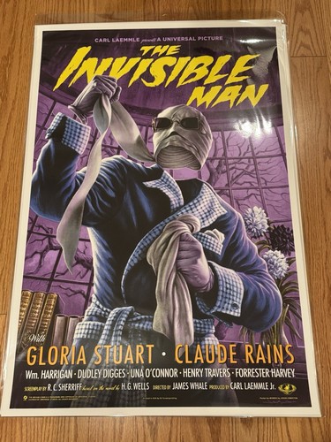 The Invisible Man by Jason Edmiston Mondo Print Poster VARIANT | eBay
