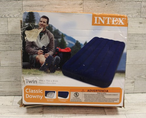 Intex Blow Up Inflatable Air Mattress - Classic Downy - Twin - 39x75x8 ...