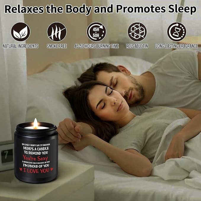 Anniversary Valentines Gifts for Her - Sandalwood Scented Candle ...