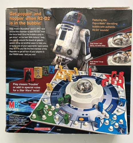 Star Wars "TROUBLE" Game, R2D2, Hasbro, 2009, 100% Complete, Sound ...