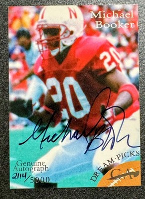 Michael Booker 1997 Genuine Article Dream Picks #M4 2114/5000 Nebraska ...