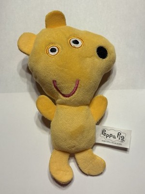 2003 Peppa Pig Yellow Teddy Bear Flat Plush 7" Stuffed Animal Jazwares ...