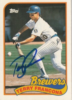 TERRY FRANCONA MILWAUKEE BREWERS SIGNED 1989 TOPPS CARD #35T | eBay