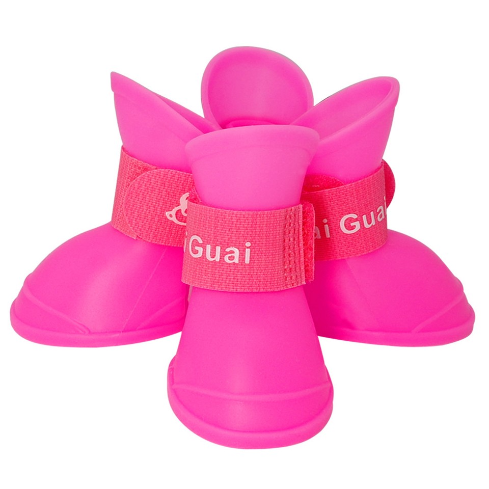 Rubber Dog Shoes Waterproof for Small Dogs Puppy Anti Slip Rain Boots ...