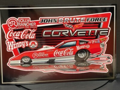 VRHTF NHRA "JOHN FORCE COCA-COLA CORVETTE FUNNY CAR" 5" X 3.5" STICKER | eBay