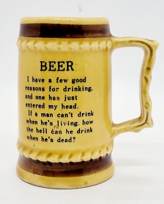 Vintage Beer Stein Shot Glass With Beer Poem Made in Japan | eBay