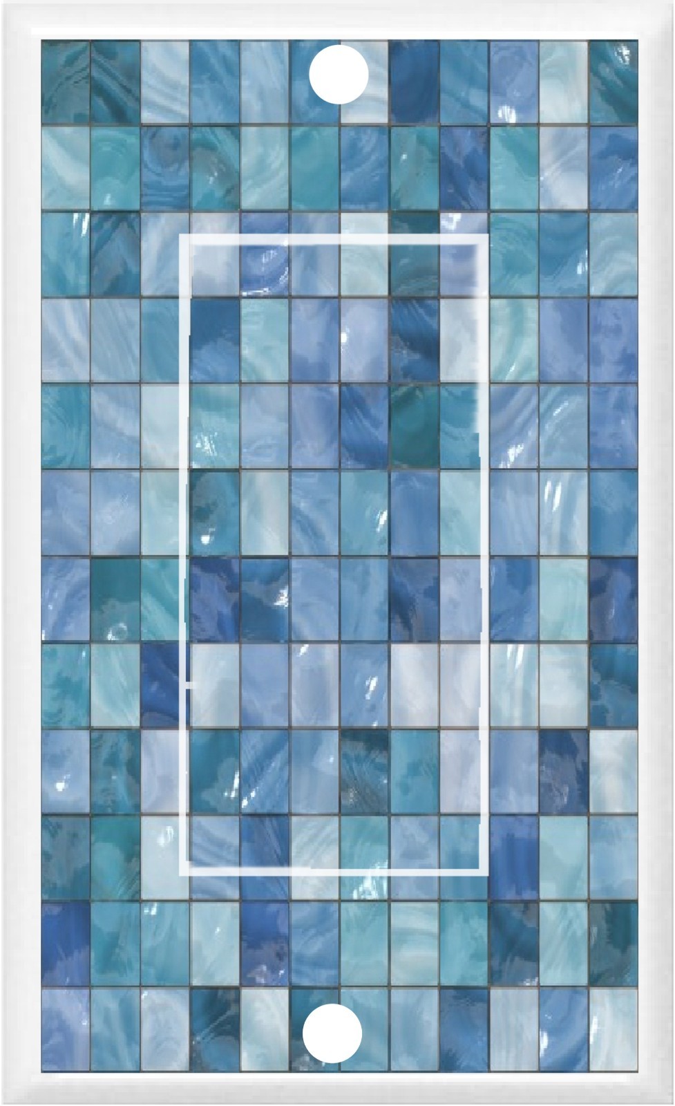 IMAGE OF GLASS TILE BLUE LIGHT SWITCH COVER PLATE PLASTIC PLATES | eBay