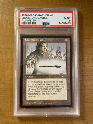 MTG LODESTONE BAUBLE Alliances PSA 9 MINT RARE Sac/Fetch RESERVE LIST ...