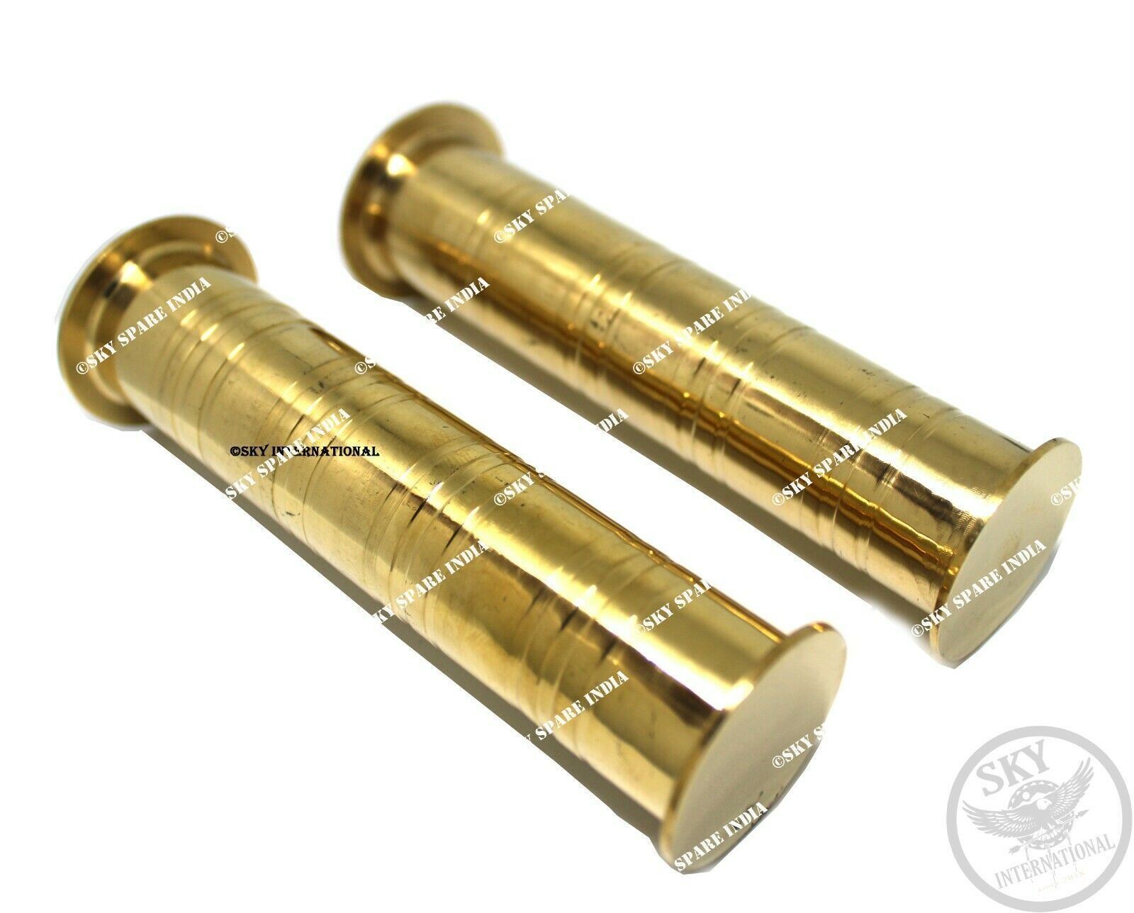Brass 7/8" Handle Grip Set Compatible With Royal Enfield Bullet BSA ...