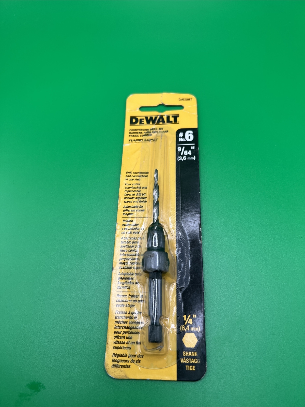 DeWALT #6 Countersink, Tapered Drill Bits 9/64", DW2567 | eBay