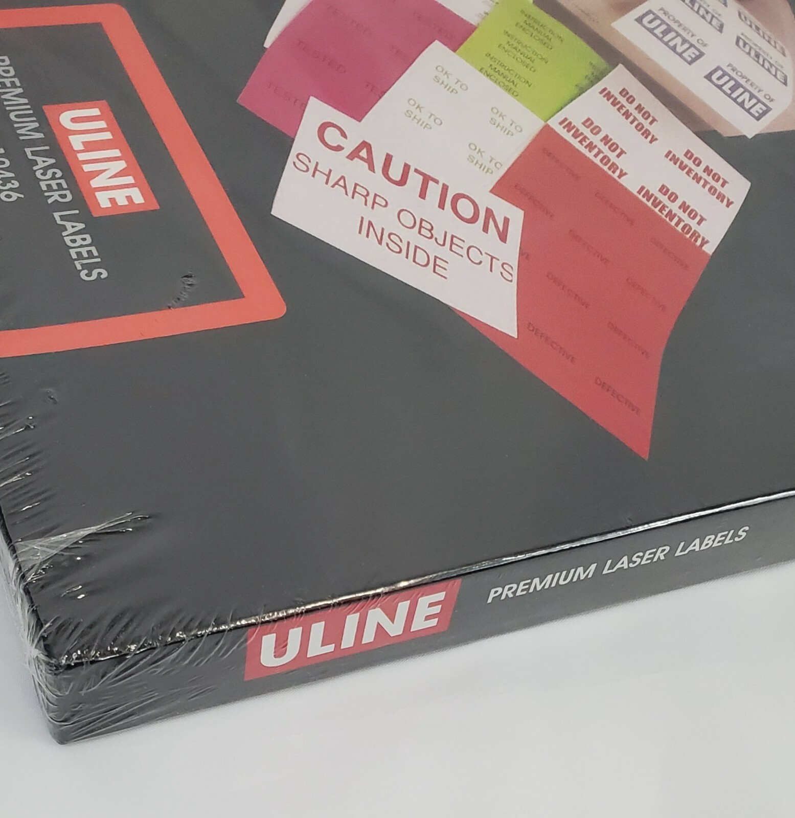 Uline 200 Premium Laser Labels S-10436 3 7/16" /3” White for sale ...