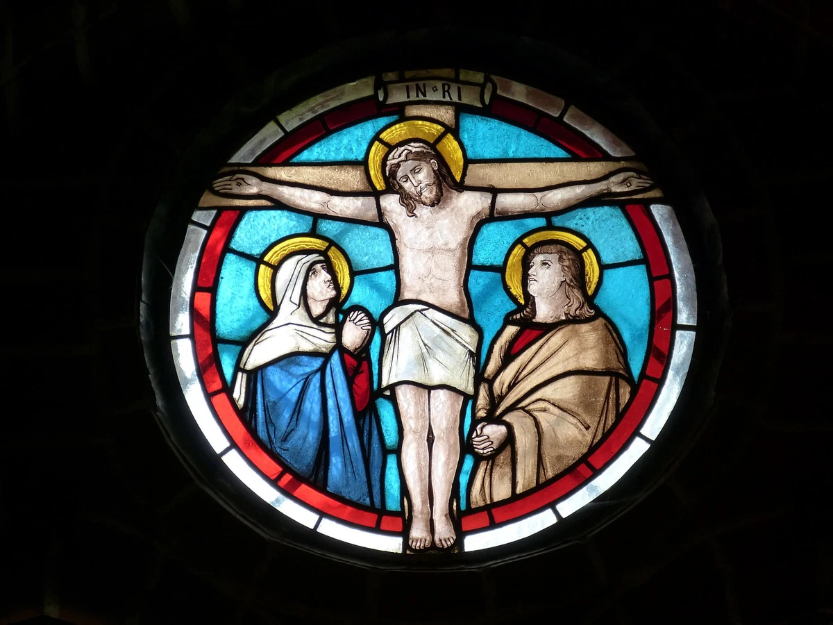 Stained Glass Church Cross