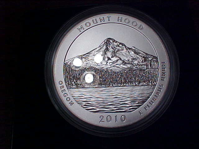 2010-P 5 oz Burnished ATB Mount Hood Silver Coin (Box, COA) | eBay