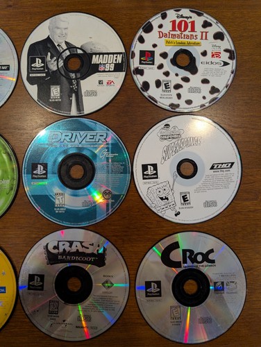 Lot of 16 PS1 Loose Discs Scratched Damaged For Repair Sold AS IS ...