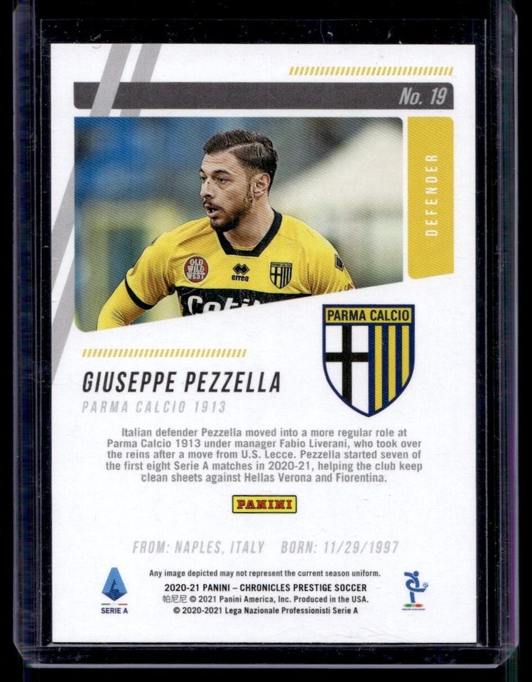 2020 Panini Prestige Giuseppe Pezzella /99 #19 | eBay